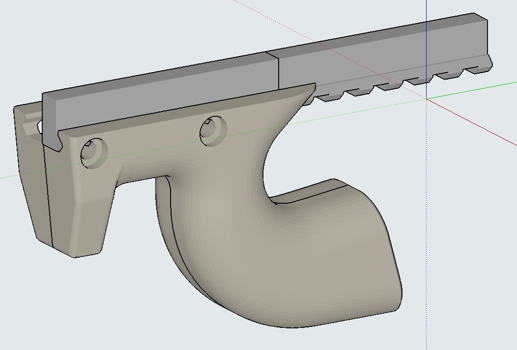 🎭 P90 Grip Remix・Free 3D File for ・Cults