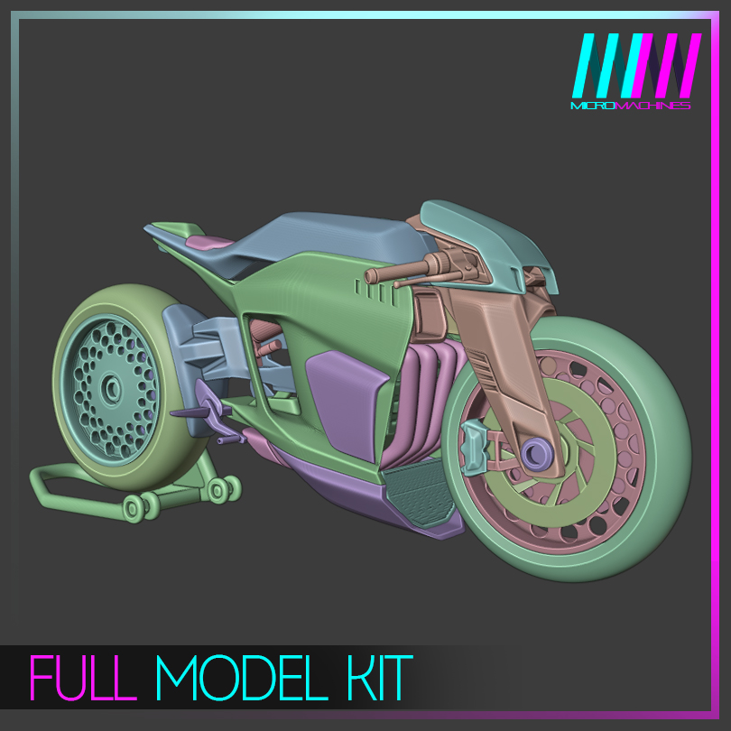 🏍️ CONCEPT MOTORCYCLE FULL MODEL KIT・ 3D File for ・Cults