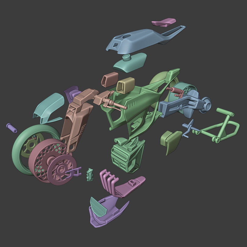 🏍️ CONCEPT MOTORCYCLE FULL MODEL KIT・ 3D File for ・Cults