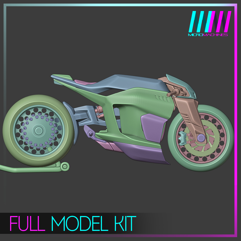 🏍️ CONCEPT MOTORCYCLE FULL MODEL KIT・ 3D File for ・Cults