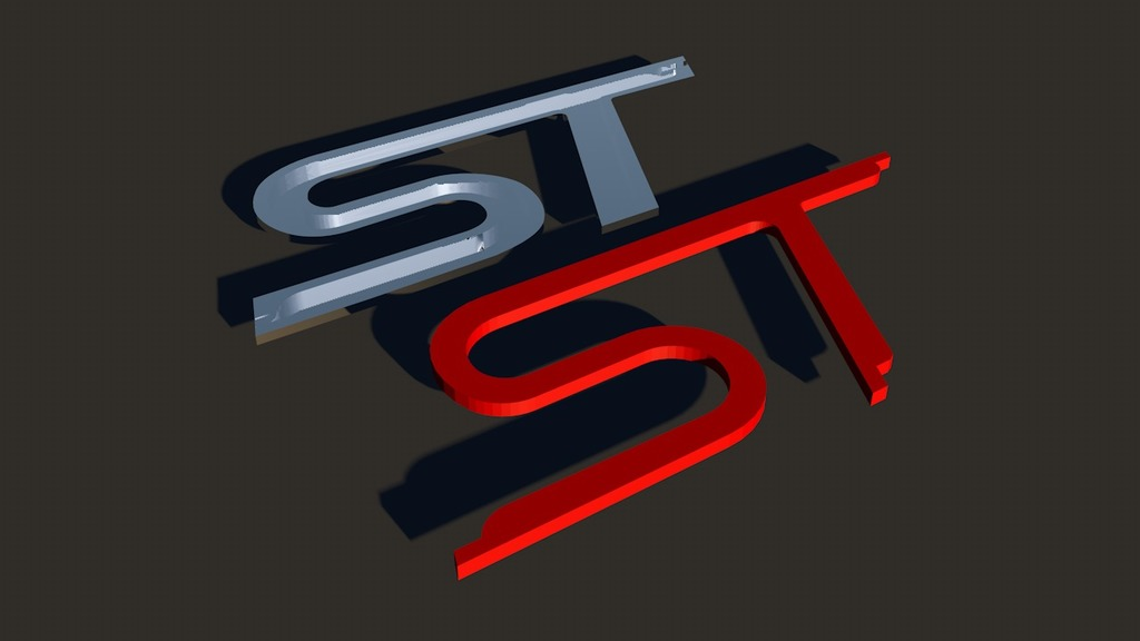 Archivo 3D gratis Logo ST - parte trasera y delantera 🚙 ・Objeto de ...