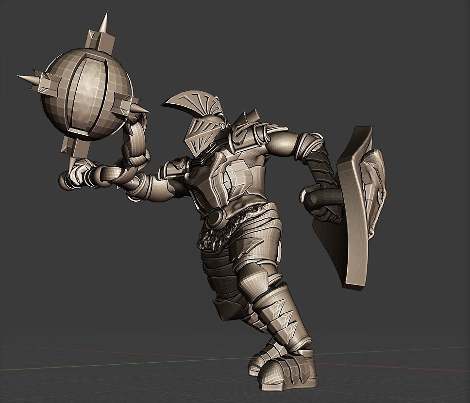 Free STL file Knight - with Flail 🎲 ・Template to download and 3D print ...