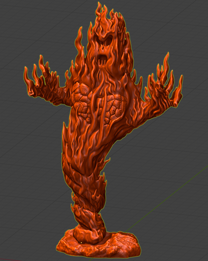 Free STL file Fire Elemental - with Stone Base x 2 🔥 ・Object to ...