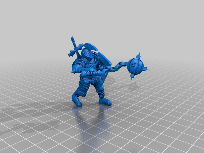Free STL file Knight - with Flail 🎲 ・Template to download and 3D print ...