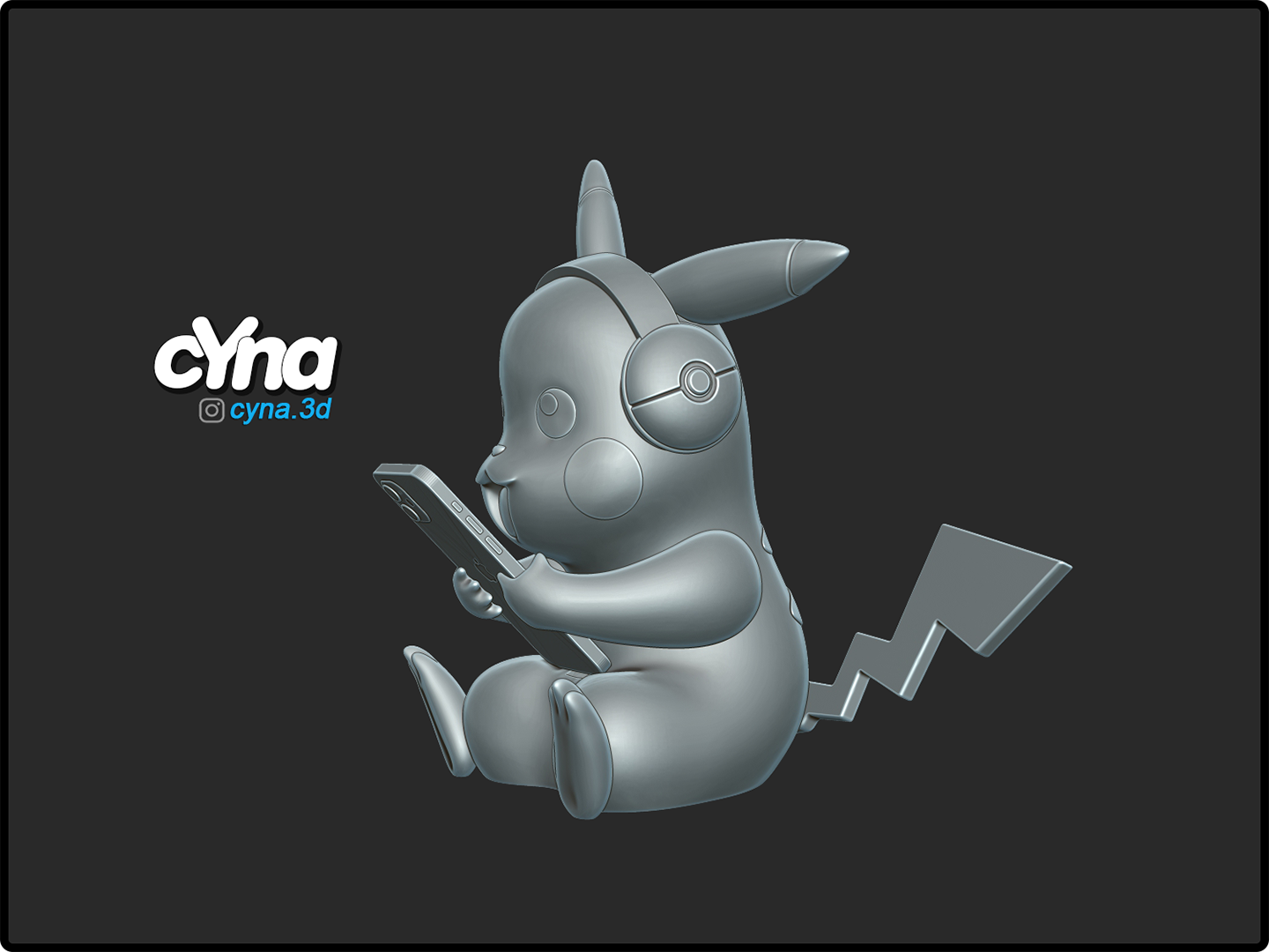 🚉 Pikachu Pokephone Charging Station・ 3D File for ・Cults