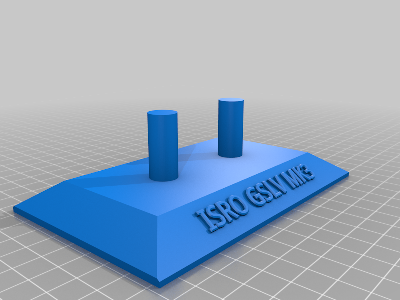 🇮🇳 ISRO GSLV MK3 with Stand・Free STL File for ・Cults