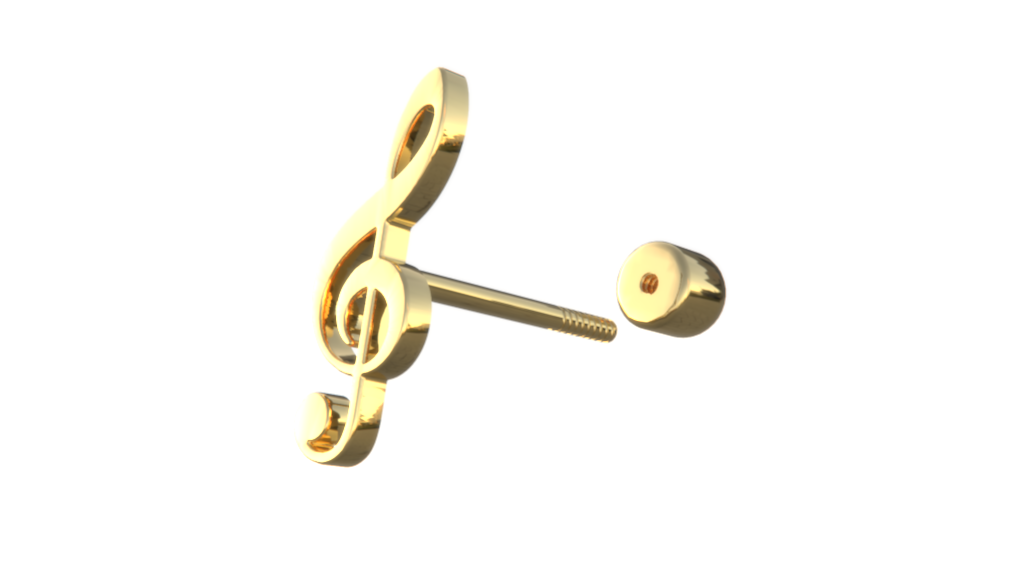 STL file MUSIC NOTE EARRINGS 3D PROTED MODEL 🎵 ・3D printer design to ...