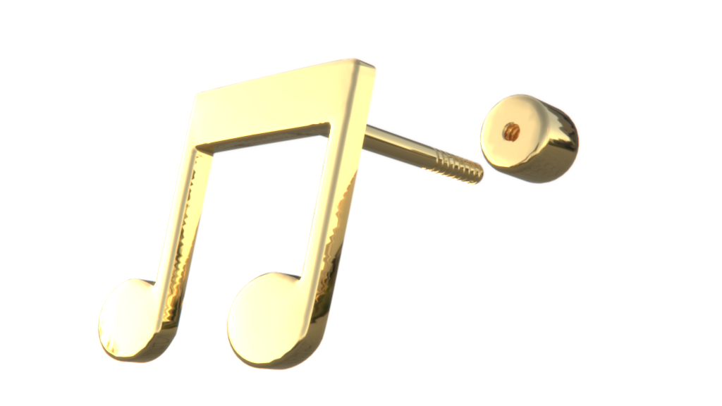 STL file MUSIC NOTE EARRINGS 3D PROTED MODEL 🎵 ・3D printer design to ...