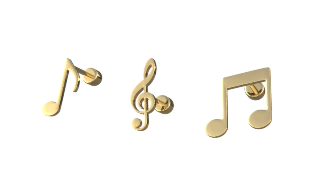 STL file MUSIC NOTE EARRINGS 3D PROTED MODEL 🎵 ・3D printer design to ...