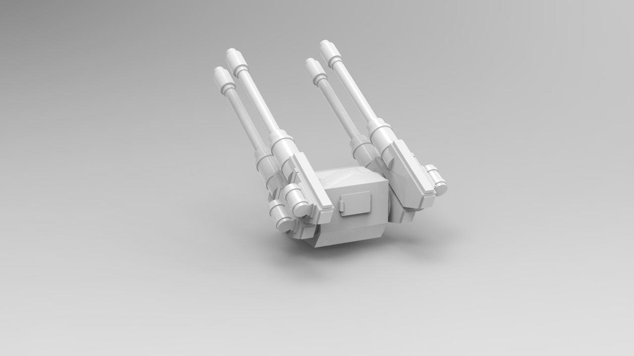 ⚔ Heavy Hydra air defense turret with posable radar・Free STL File for ...