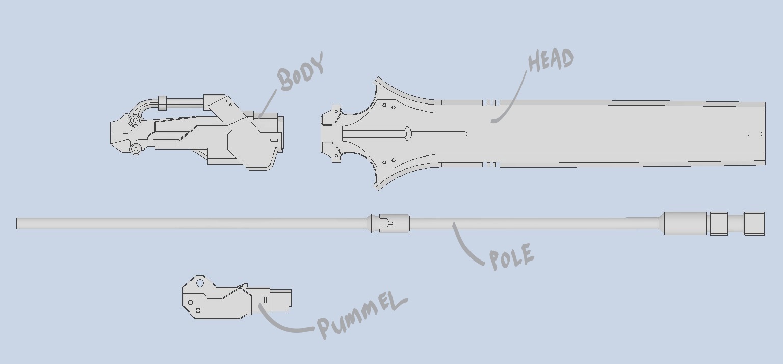 👧 NieR Reincarnation - Noelle/Sealed Girl Spear [Si'F-06proto]・ STL ...
