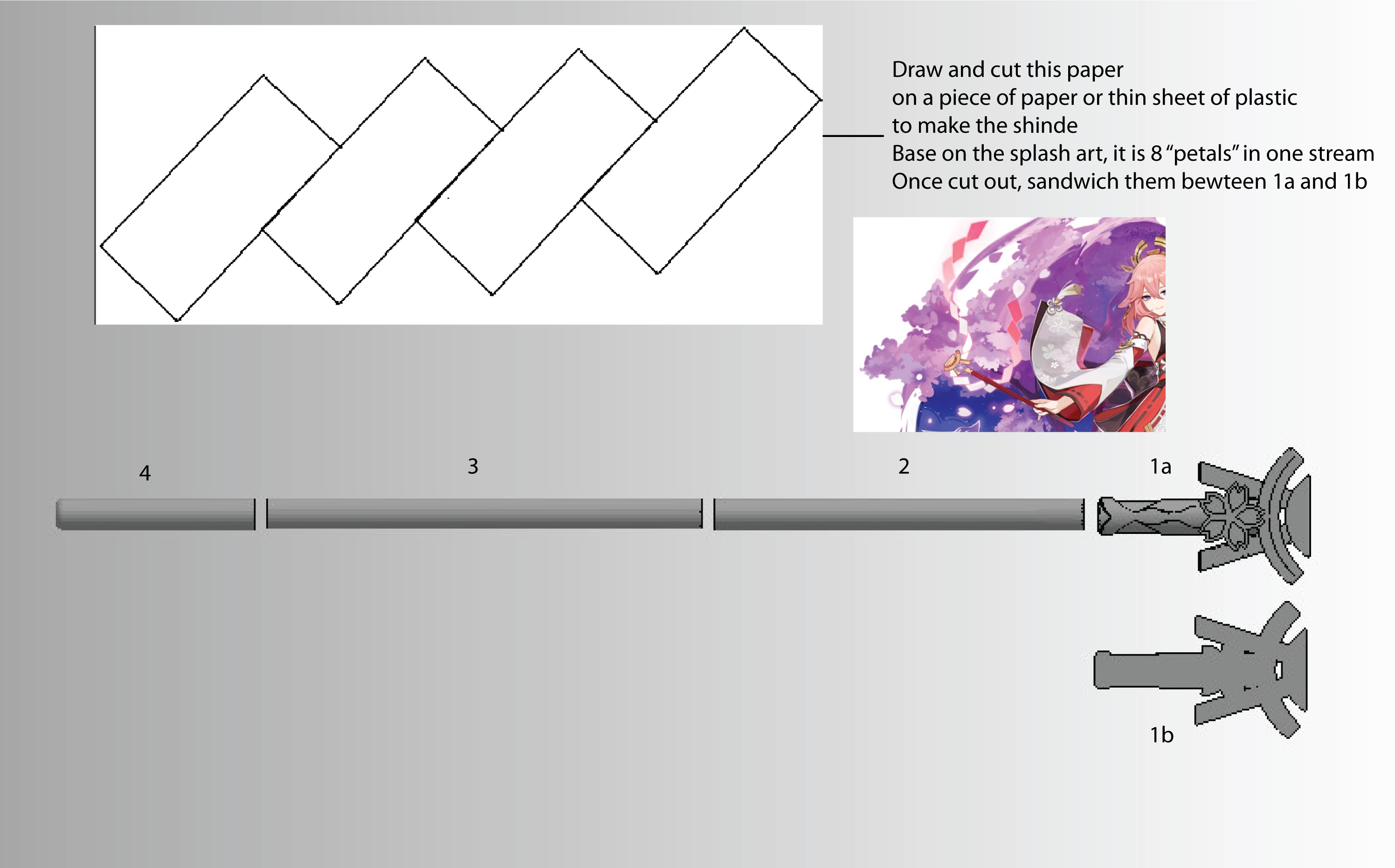 🎲 Genshin Impact - Yae Miko Wand / Gohei・ STL File for ・Cults