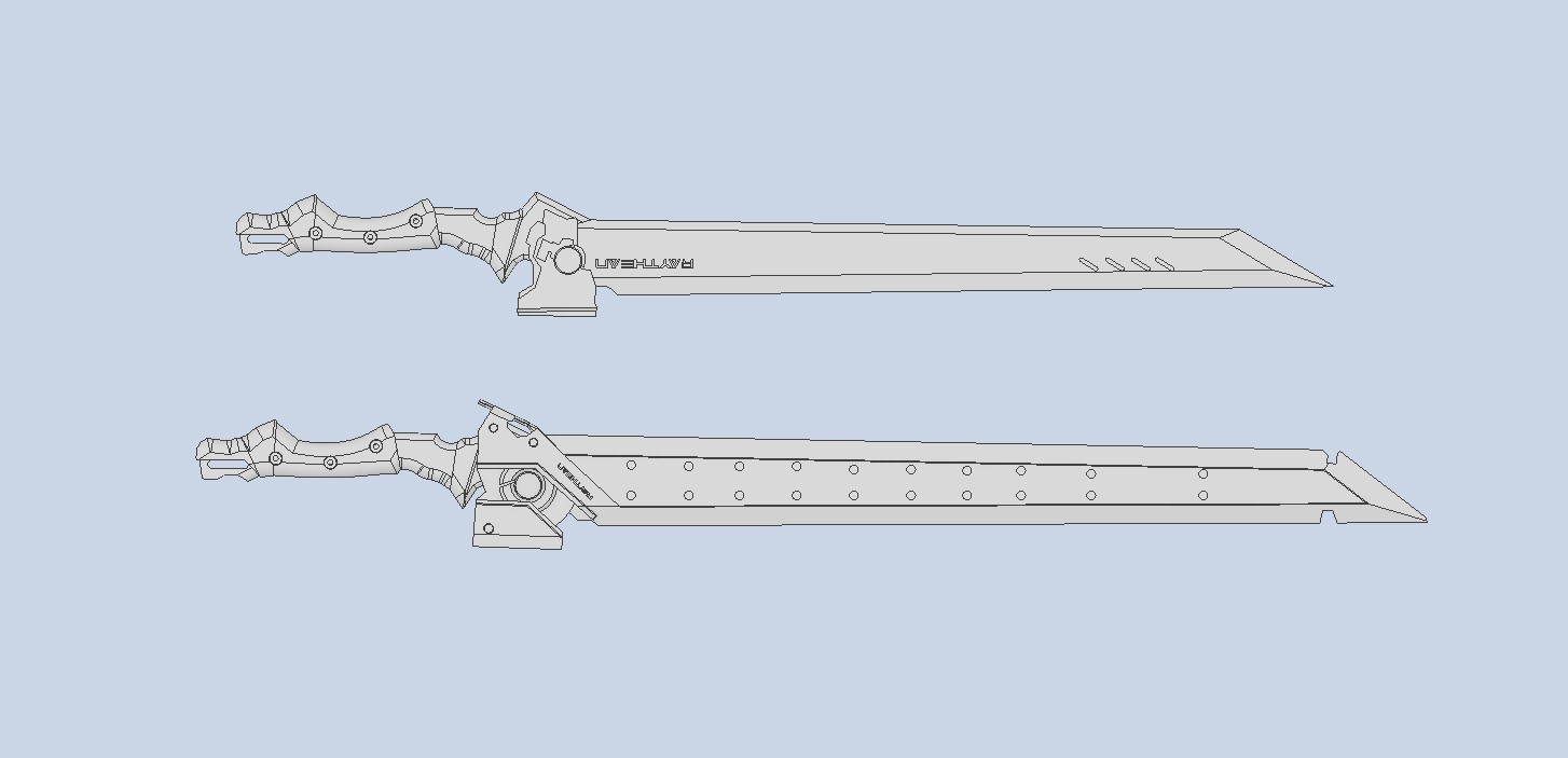 STL file Arknights - Ch'en Sword 🗡️ ・3D printer design to download・Cults