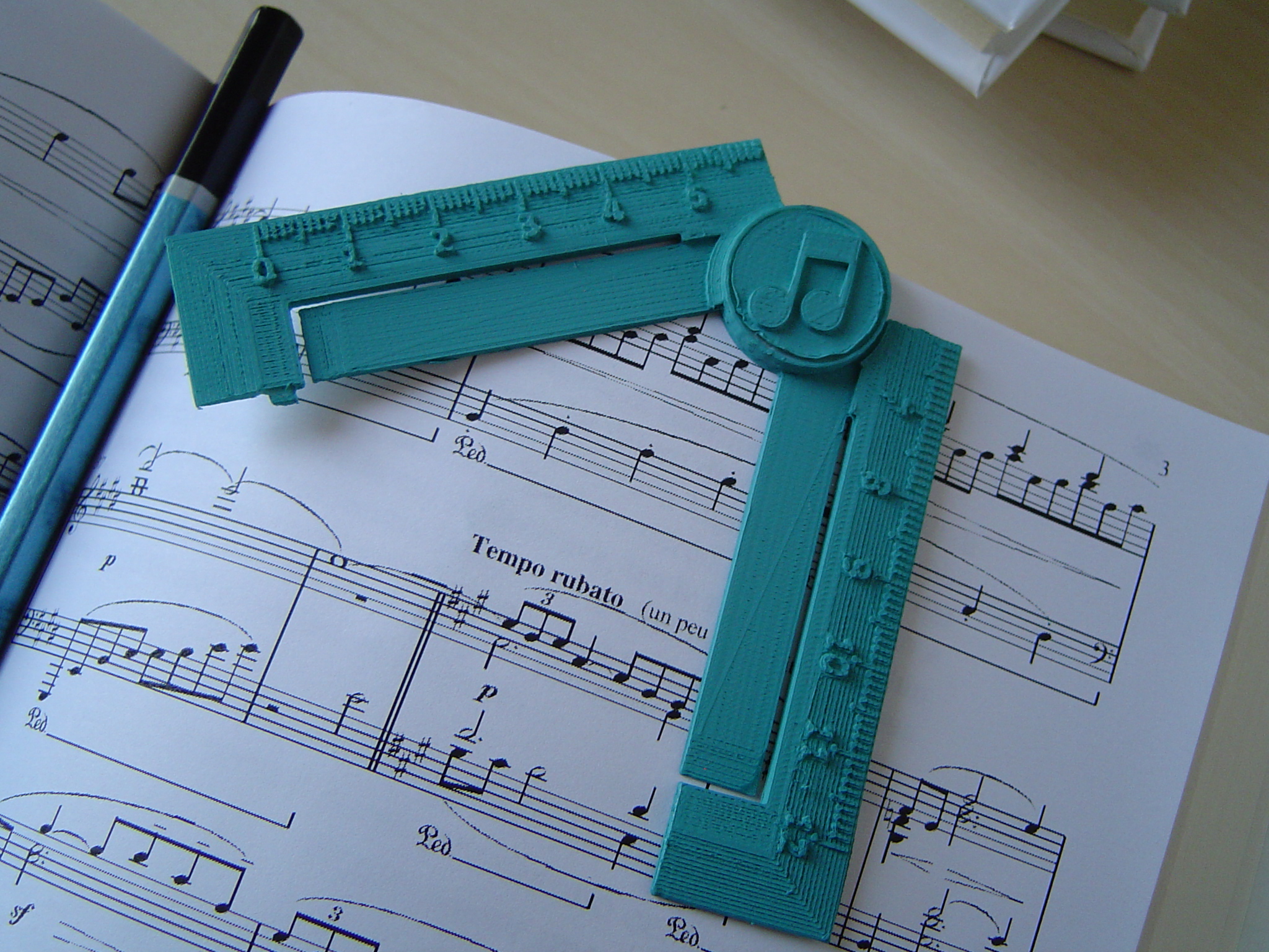 🔖 Bookmark Ruler Print in Place with Music Notes Icon | Easy to Print ...