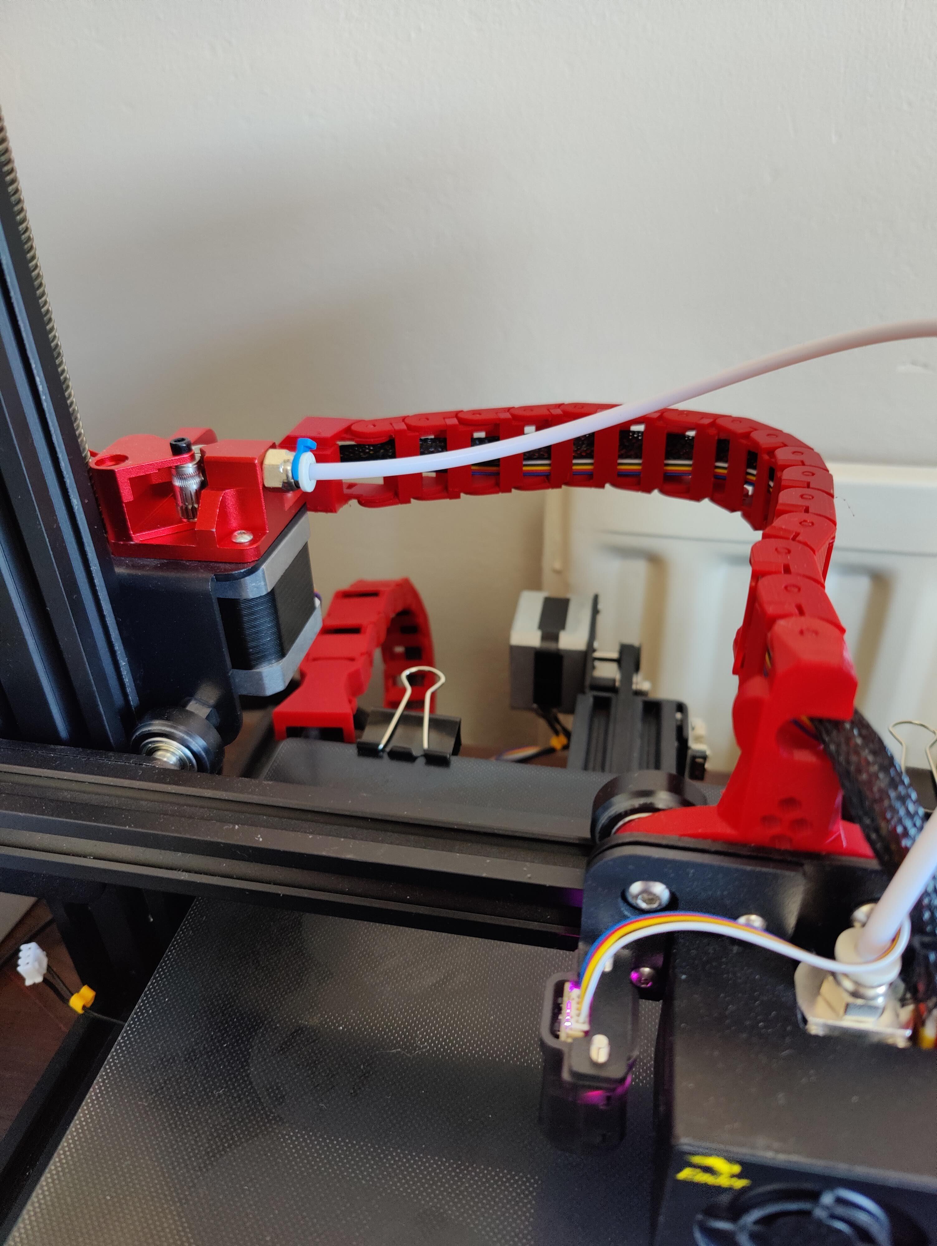 3D print Ender 3 - Cable Chain upgrade bracket mount - Extruder and ...