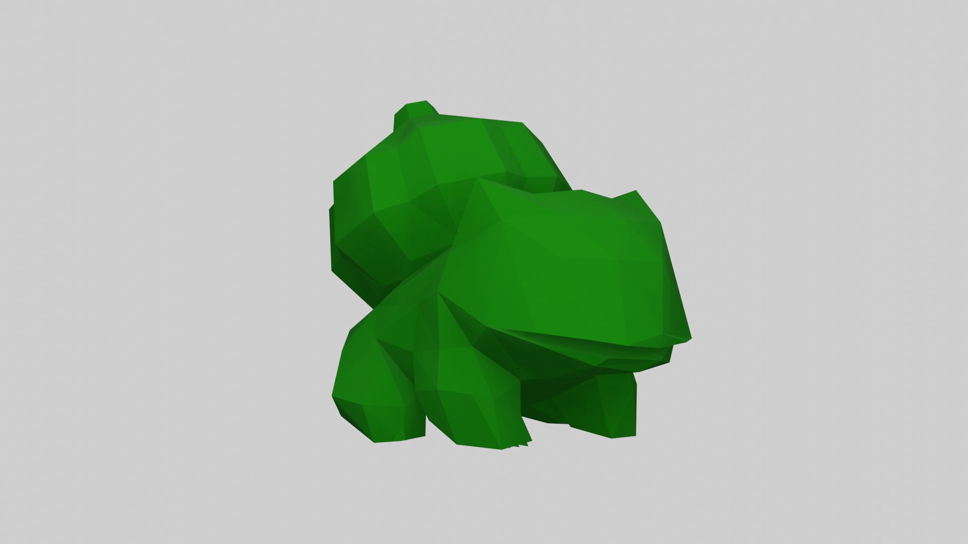 STL file BULBASAUR LOW POLY 🐉 ・3D printer model to download・Cults