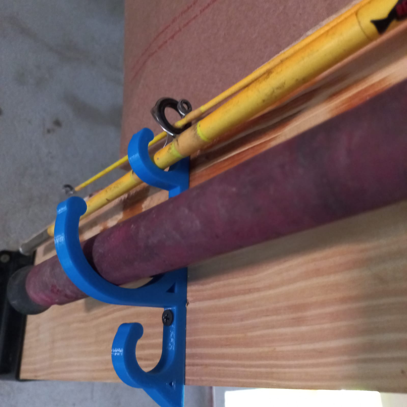 STL file FISHING ROD HOLDERS X 3 - 3 DIFFERENT MODELS HORIZONTAL WALL 🎣 ...