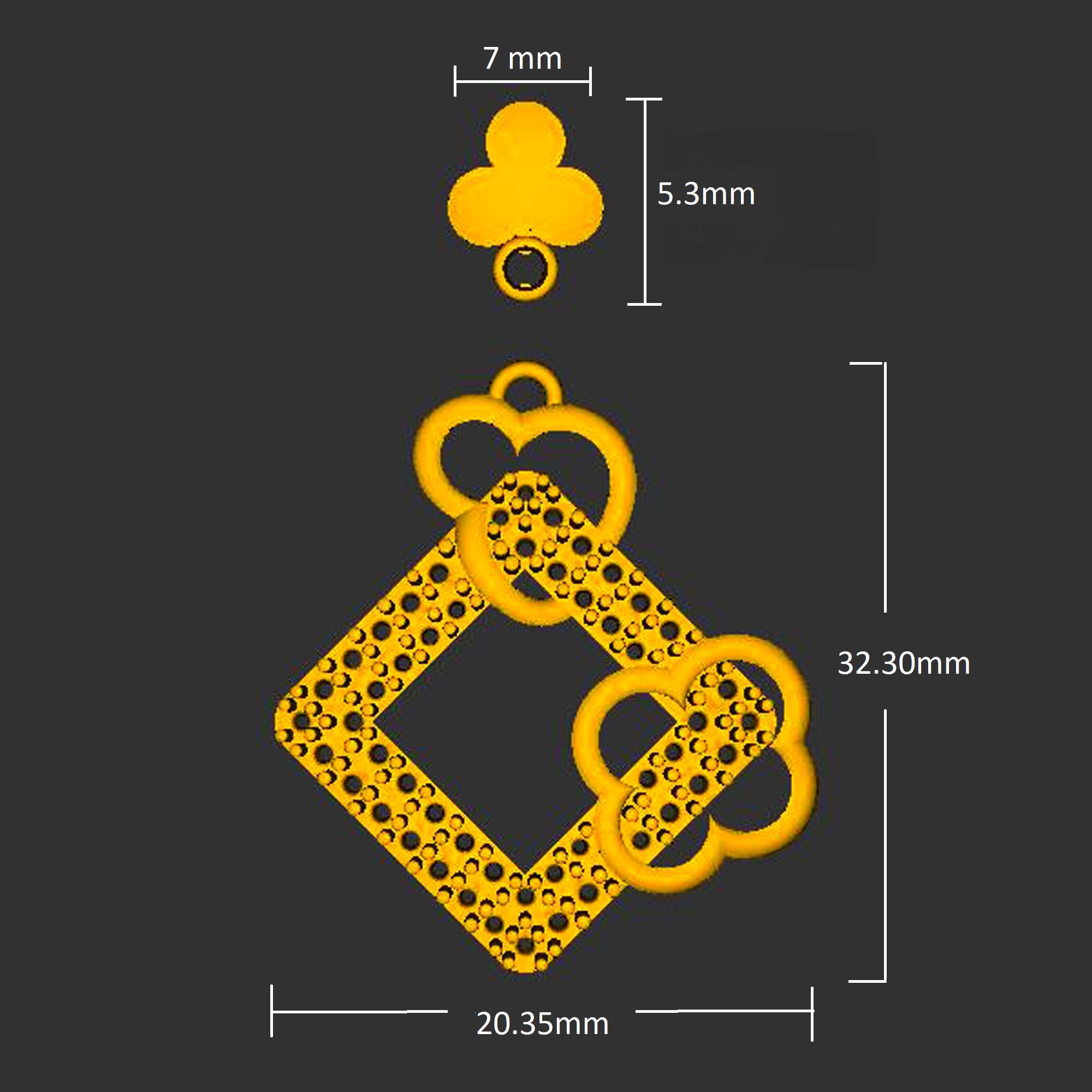 STL file Rhombus Pendant 💍 ・3D print design to download・Cults