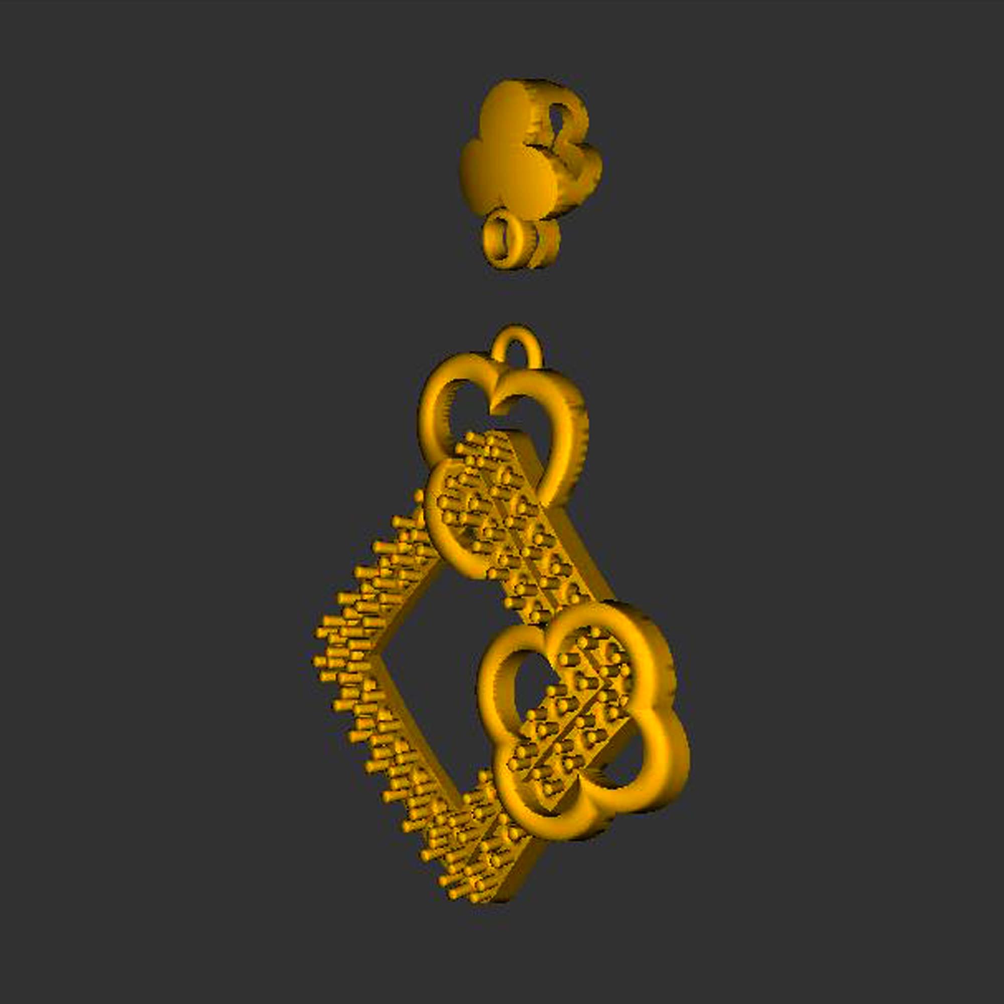 STL file Rhombus Pendant 💍 ・3D print design to download・Cults