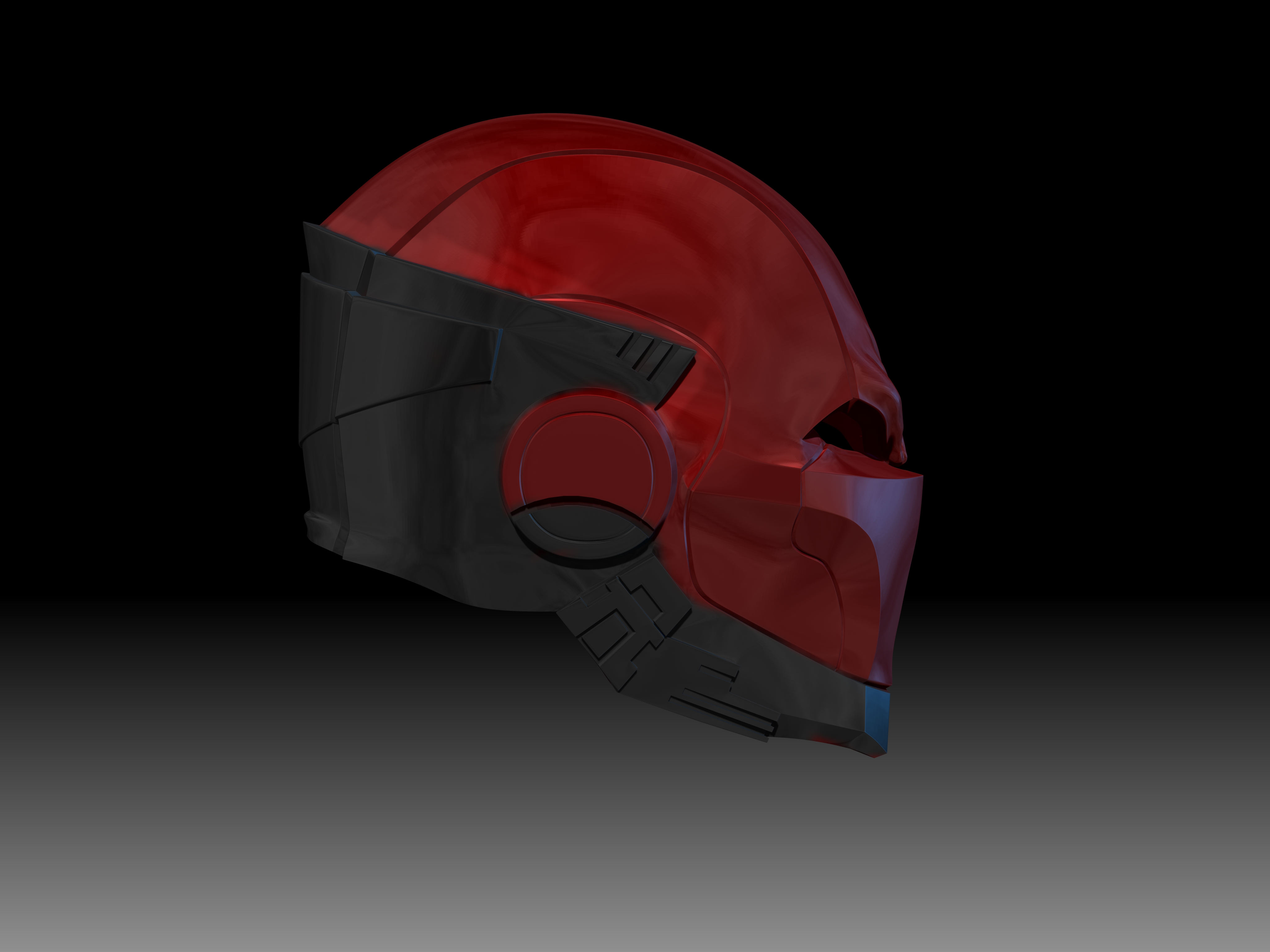 🪖 RED HOOD MODERN HELMET MASK PRINT・ STL File for 3D printing・Cults
