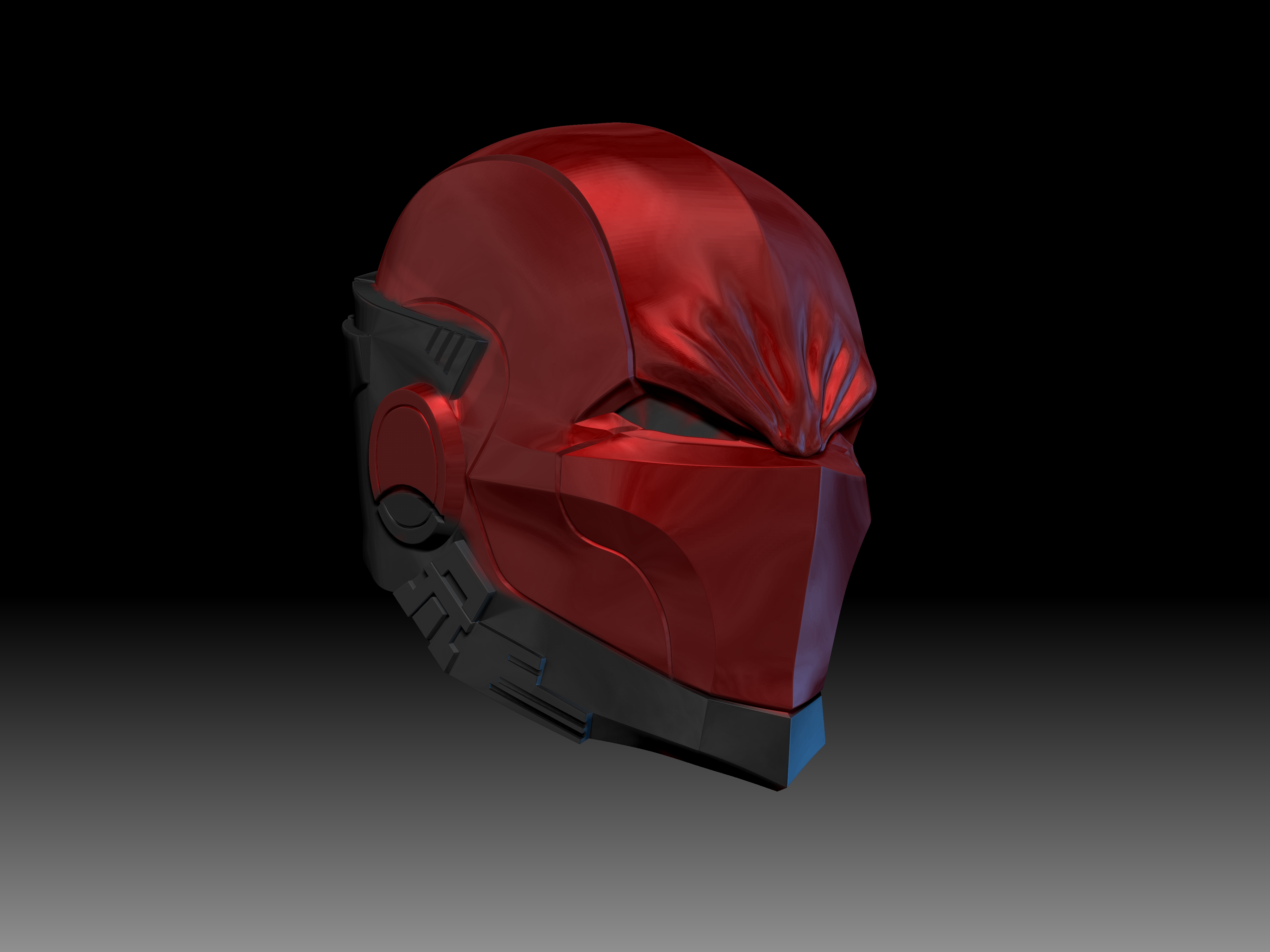🪖 RED HOOD MODERN HELMET MASK PRINT・ STL File for 3D printing・Cults