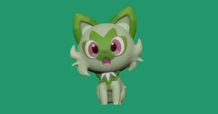 🐉 SPRIGATITO POKEMON SCARLET / VIOLET・ STL File for ・Cults