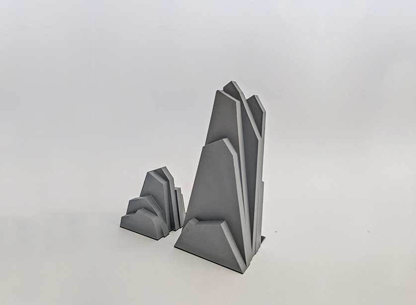 ⛰️ Mountain Bookends - decoration・Free 3D File for ・Cults