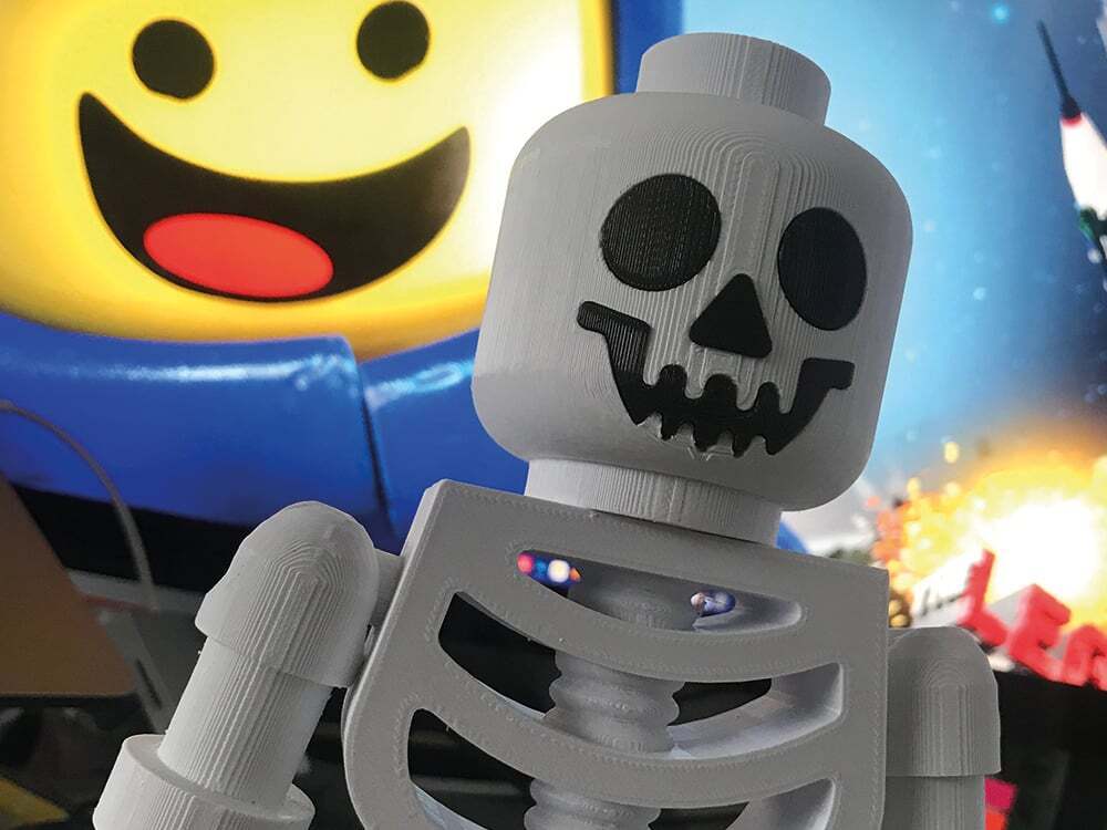 3D print Giant Lego Skeleton (Face & Arm Improvements)・Cults