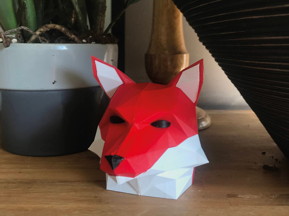 3D printable Fox head - For single color printers・Cults
