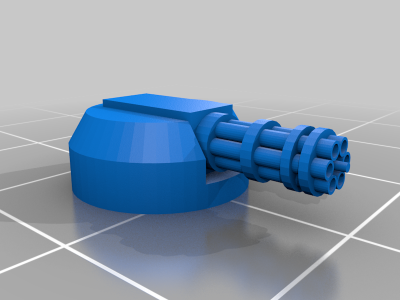 🎲 Minigun Turret・Free STL File for ・Cults