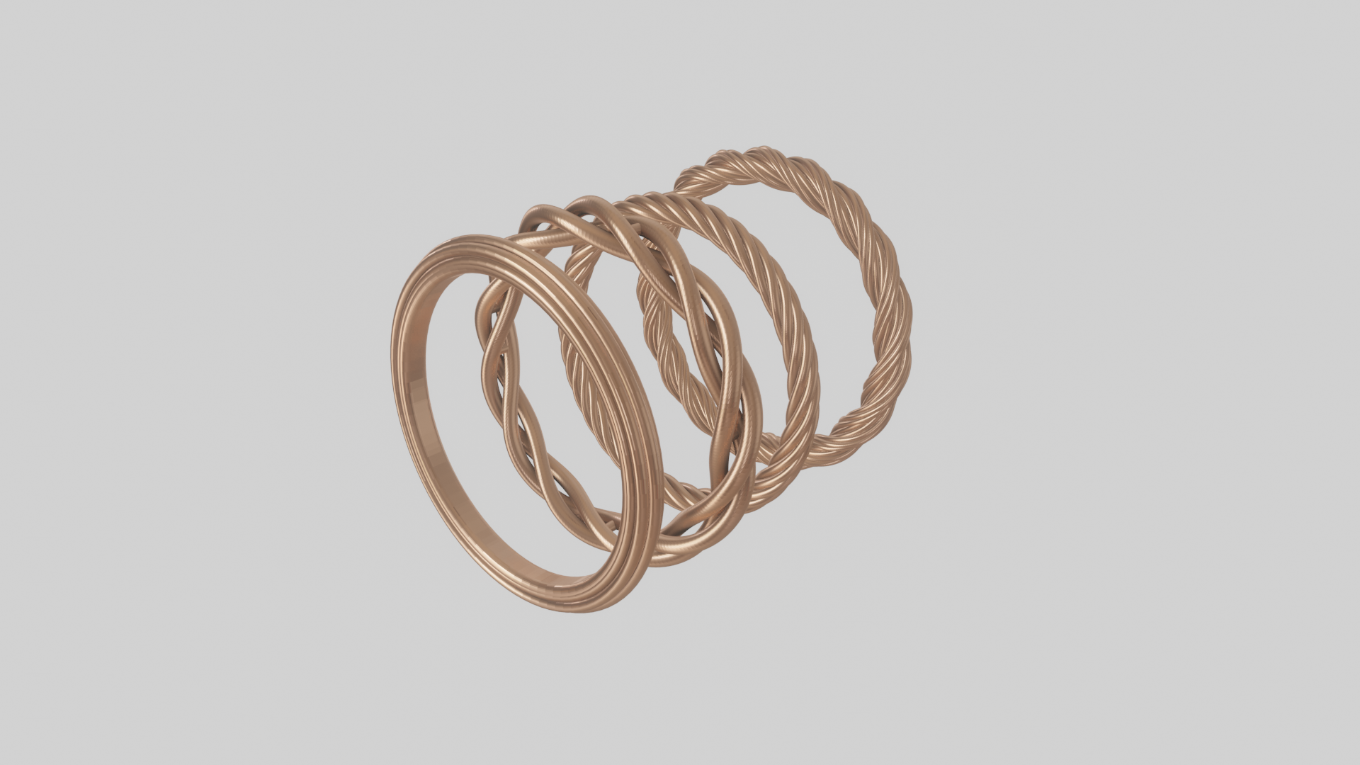 STL file Rope Rings 💒・3D printing model to download・Cults