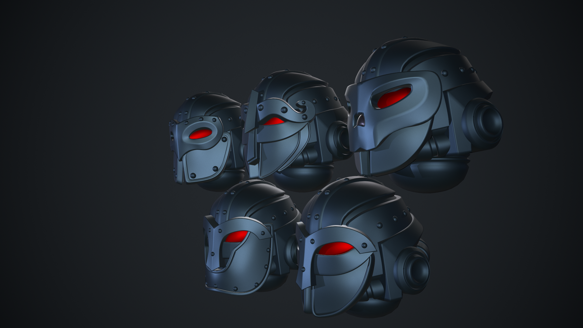 ⚔ Marines helmets model set type "Viking"・ STL File for ・Cults