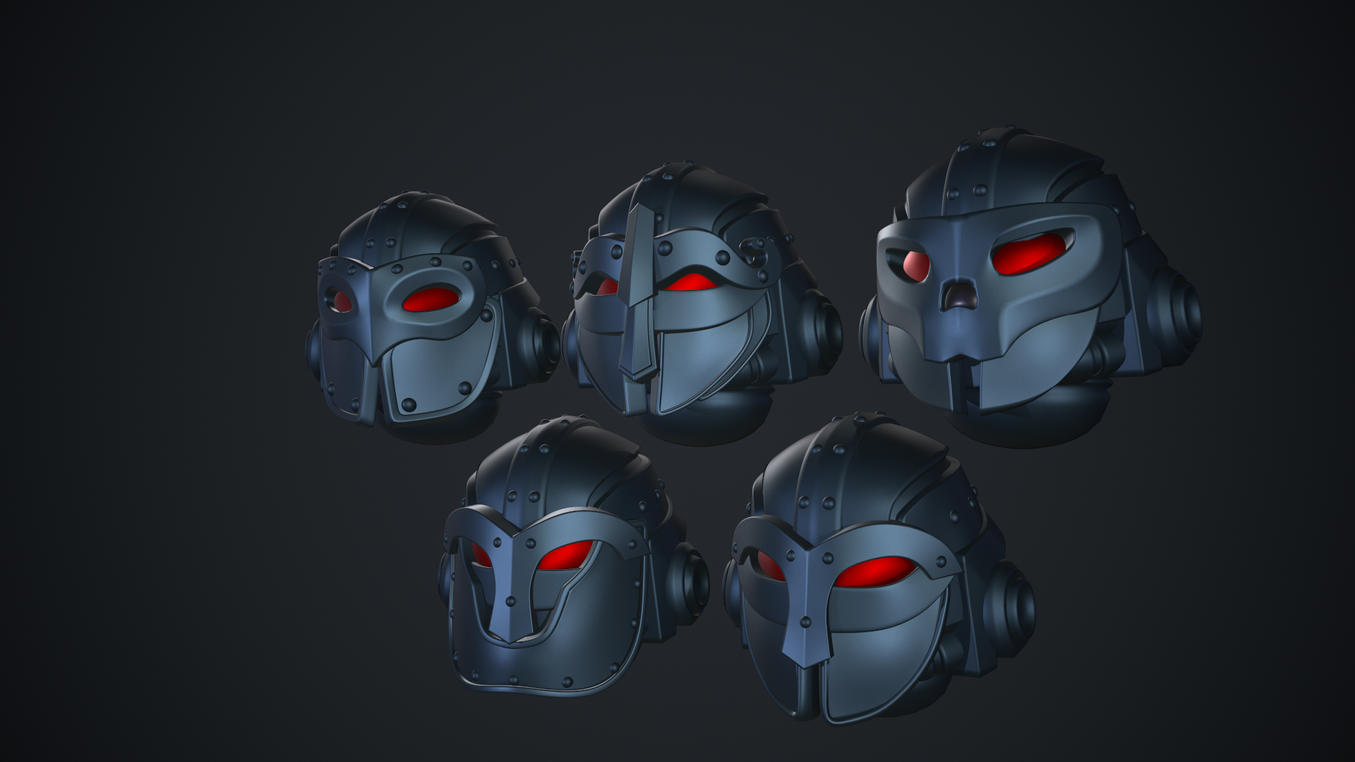 ⚔ Marines helmets model set type "Viking"・ STL File for ・Cults