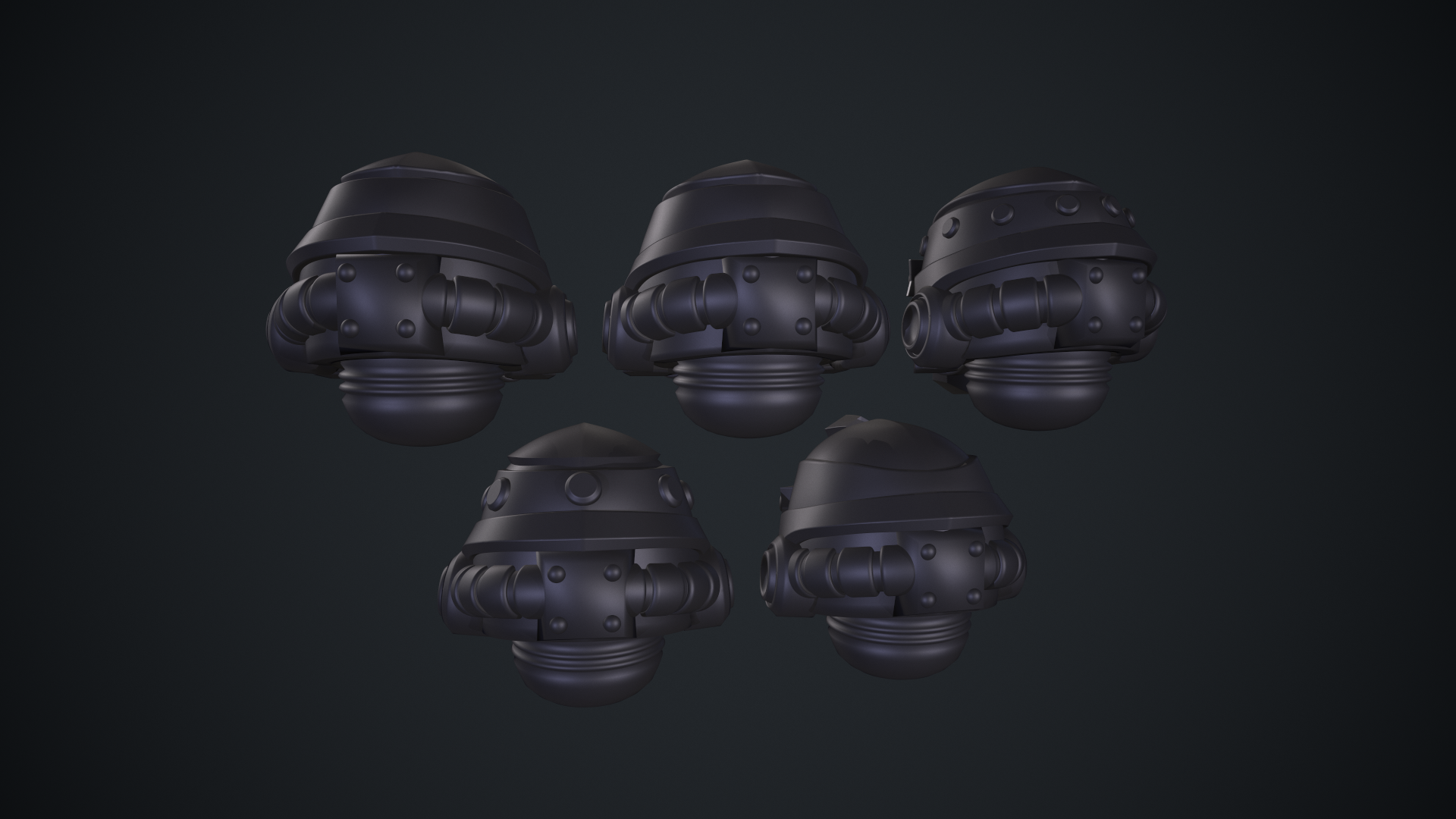 ⚔ Marines helmets model set type "Black templar"・ STL File for ・Cults