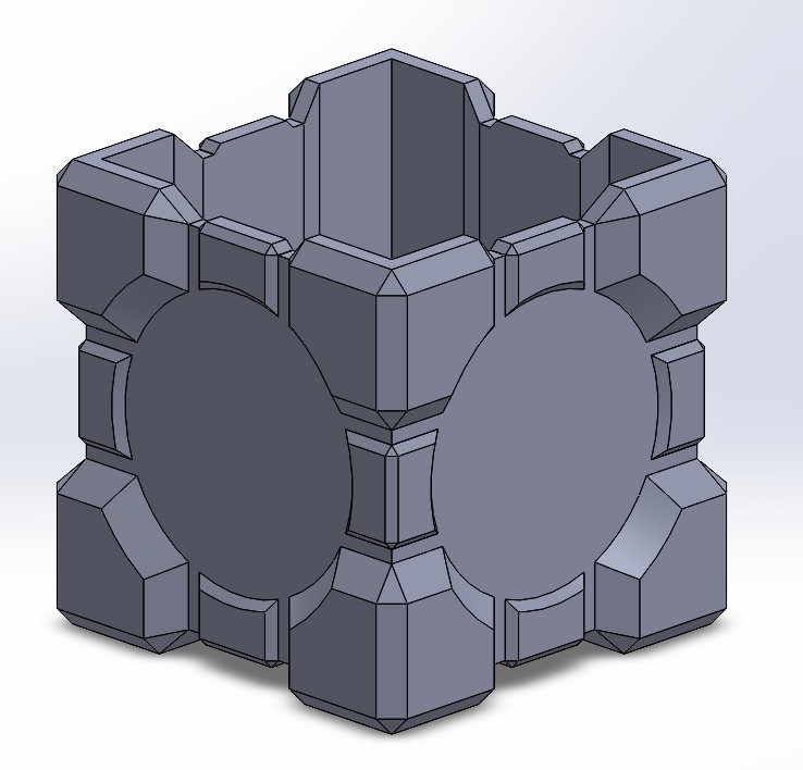 Free 3D file Companion Cube Plant Pot 🌿 ・3D printing idea to download・Cults