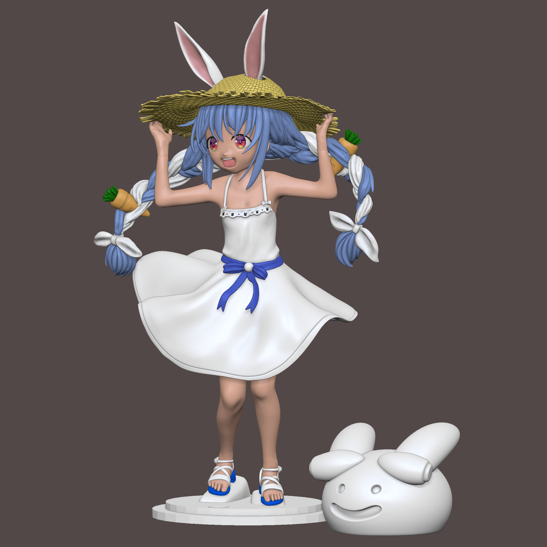 🎨 Pekora 3D modeling [Fan art]・Free OBJ File for ・Cults