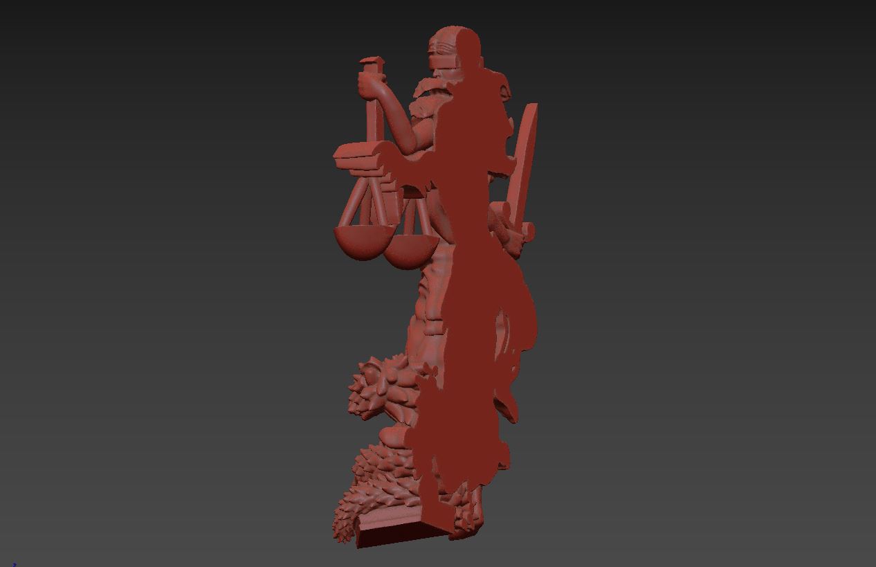 STL file Lady Justice Pendant CREATIVE CR 04 🗡️ (OBJ)・3D printable ...
