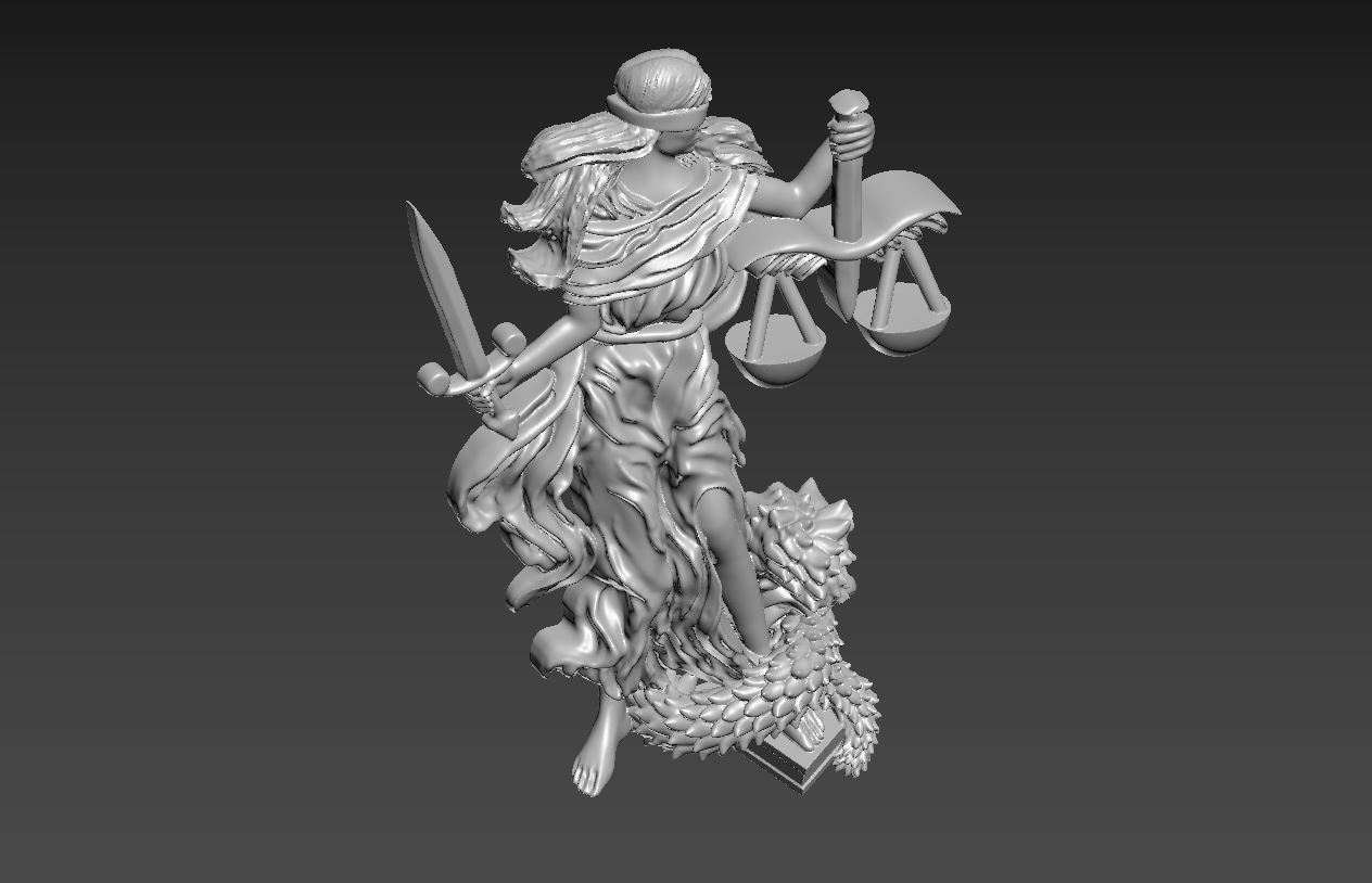 STL file Lady Justice Pendant CREATIVE CR 04 🗡️ (OBJ)・3D printable ...