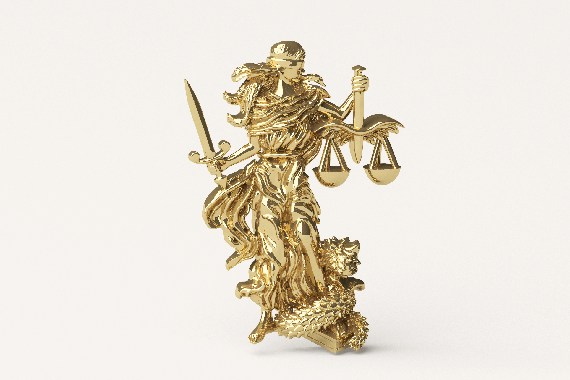 STL file Lady Justice Pendant CREATIVE CR 04 🗡️ (OBJ)・3D printable ...