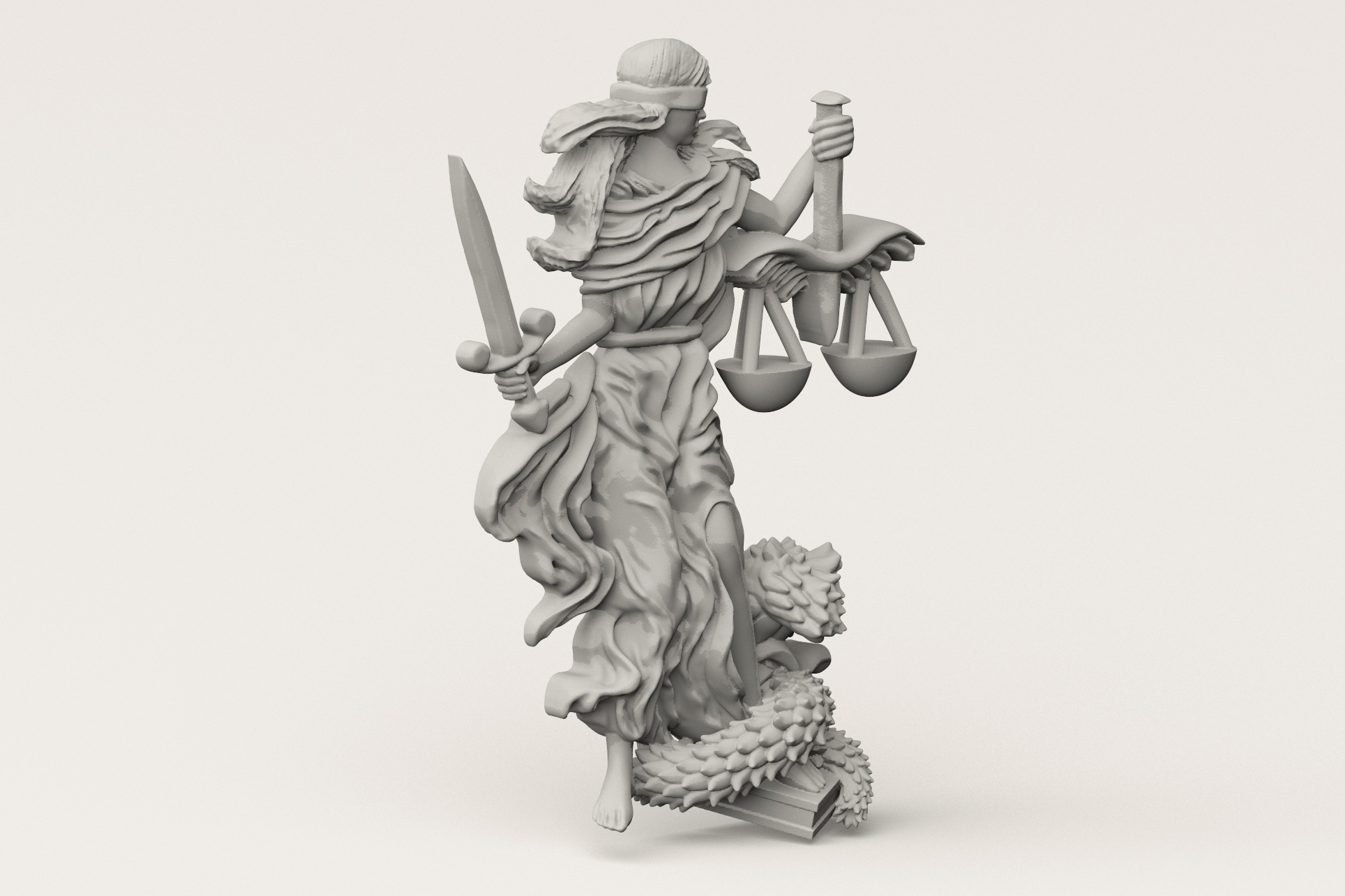STL file Lady Justice Pendant CREATIVE CR 04 🗡️ (OBJ)・3D printable ...