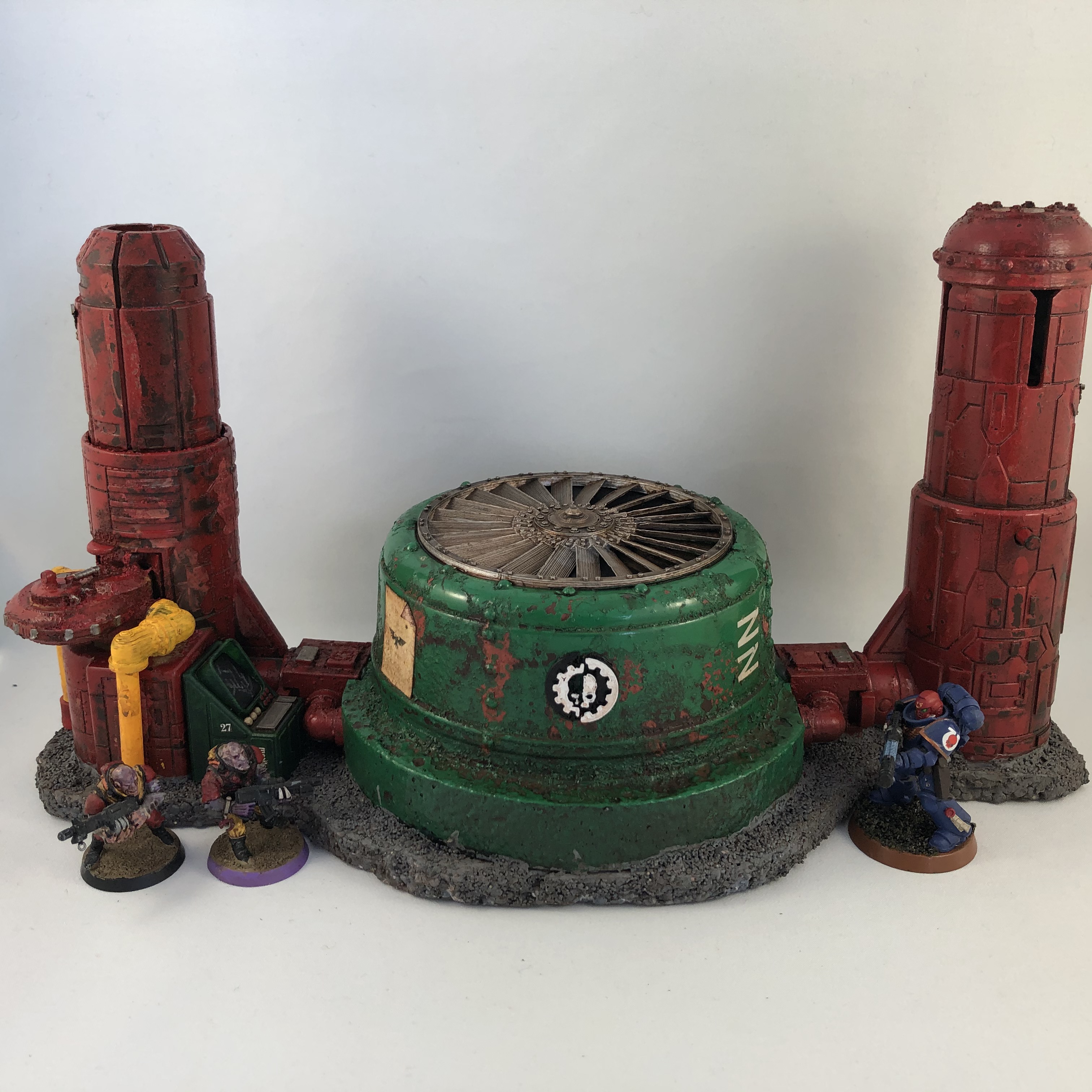 3D printed DIY - Air Handler - Sour Cream Container - WH40k・Cults