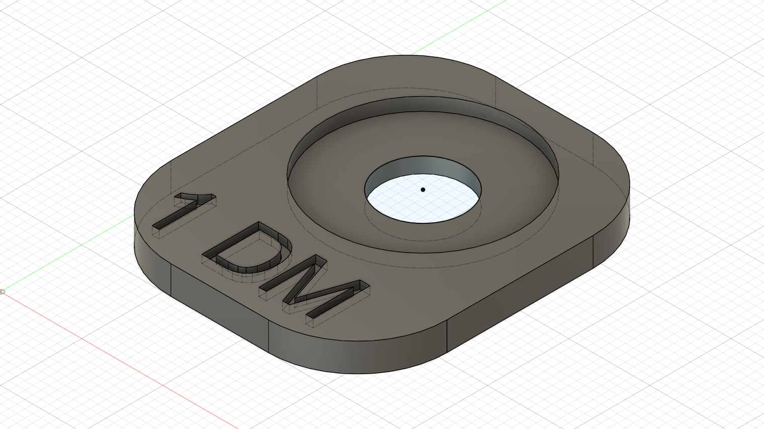 STL file 1 DM coin template center punch 🪙 ・3D print design to download ...