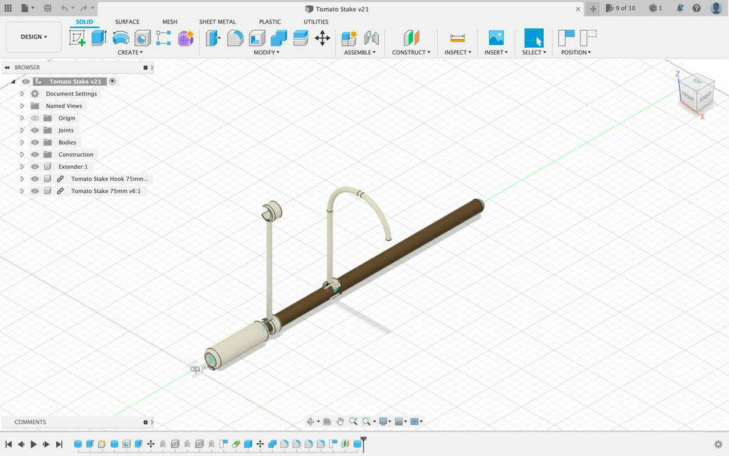 🌿 Plant Stake - Tomato Stake・Free 3D File for ・Cults