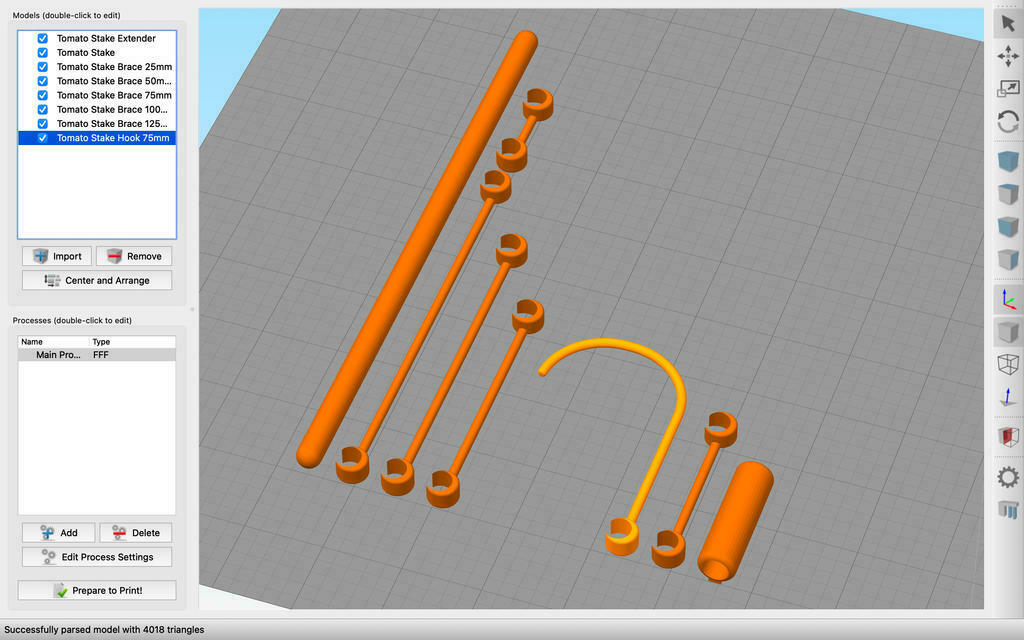 🌿 Plant Stake - Tomato Stake・Free 3D File for ・Cults
