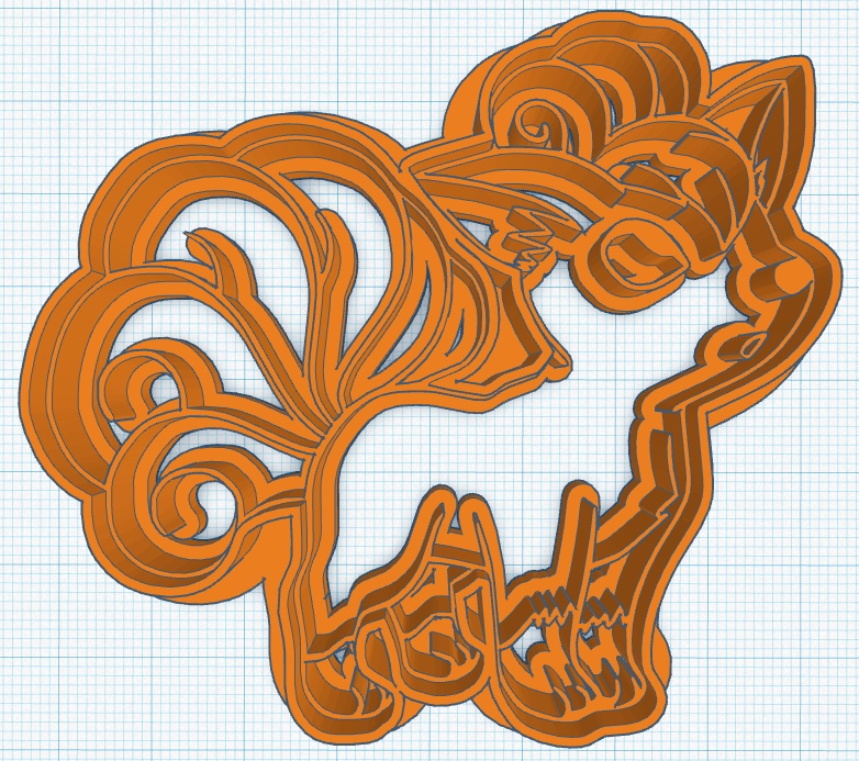 Arquivo grátis STL Cortador de galletas Vulpix 🐉 ・modelo de impressão ...
