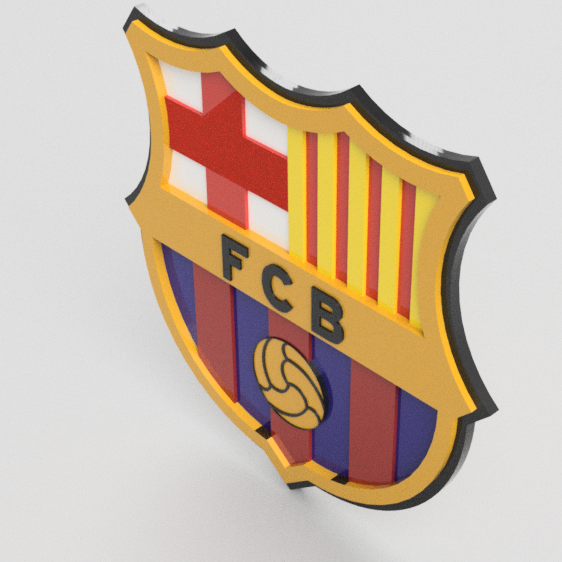 3D file Barcelona football club emblem 🏈 ・3D printing design to ...