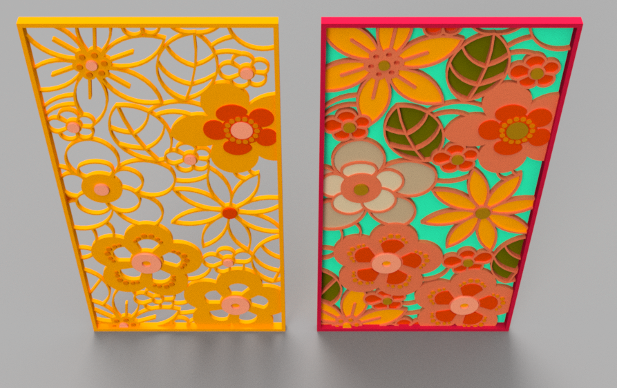 3D file panel 03 - flowers 💐 ・3D printing design to download・Cults