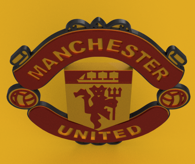 🏈 Manchester United football club emblem・ STL File for ・Cults