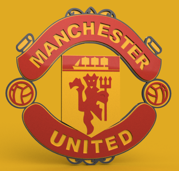 🏈 Manchester United football club emblem・ STL File for ・Cults