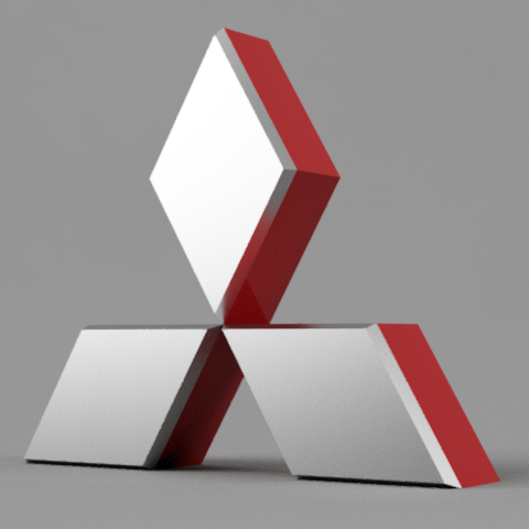 3D file Mitsubishi logo 🖼️ ・3D print design to download・Cults